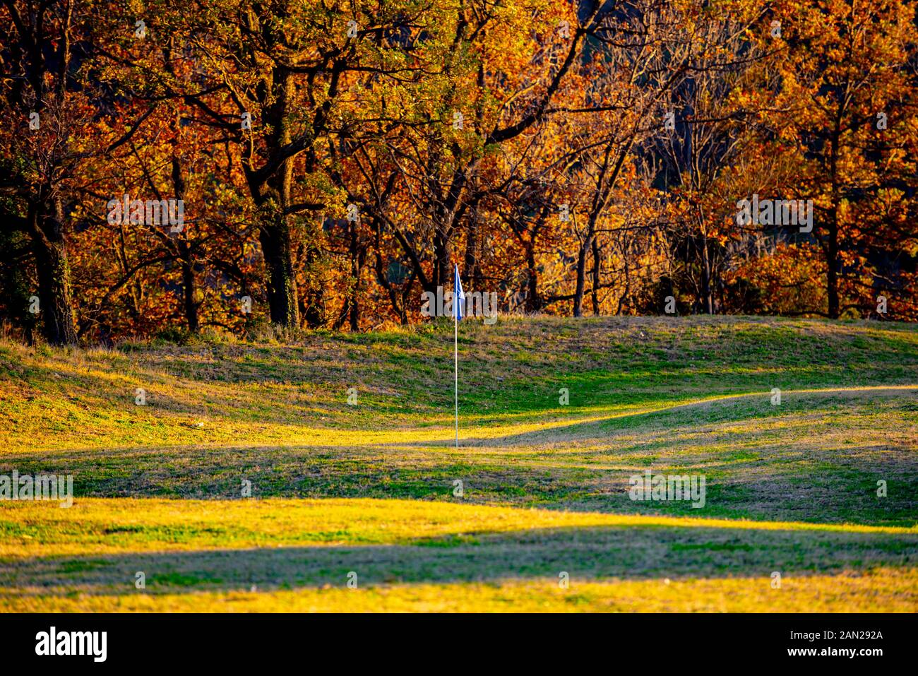 Golf course in the fall Stock Photo - Alamy