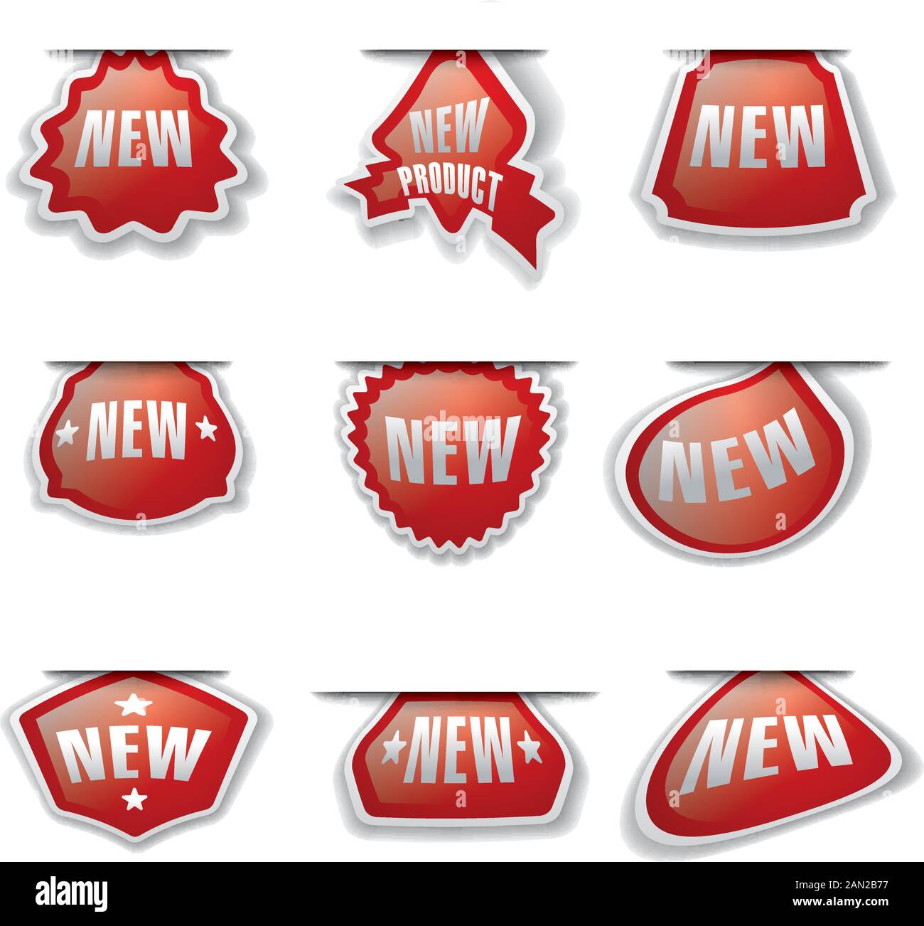 illustration of set new advertising stickers and labels Stock Vector ...