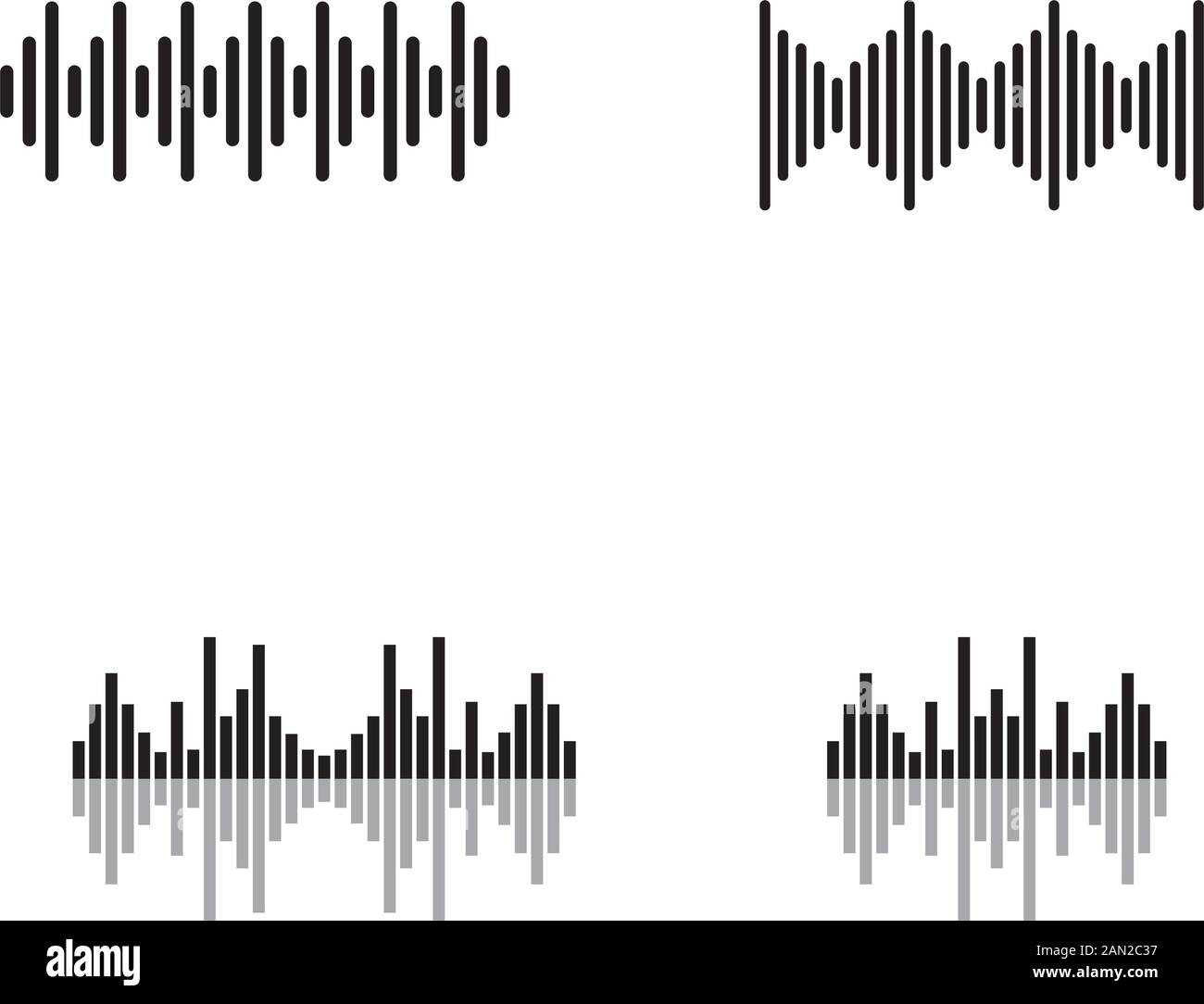 Sound waves vector illustration design template Stock Vector Image ...