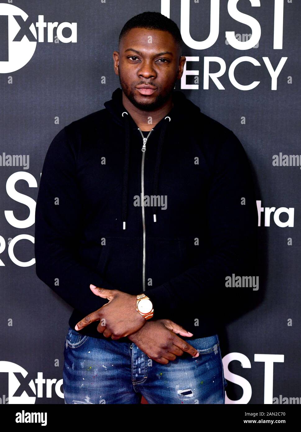 Rapman attending the UK special screening of Just Mercy held at the Vue ...