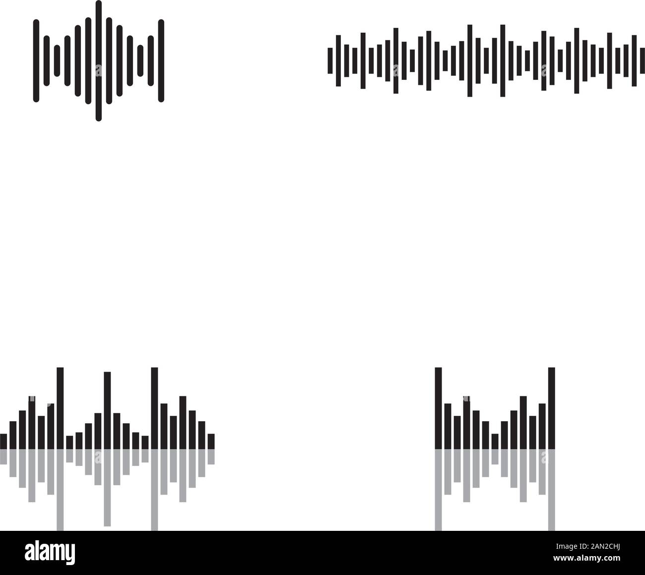 Sound waves vector illustration design template Stock Vector Image ...