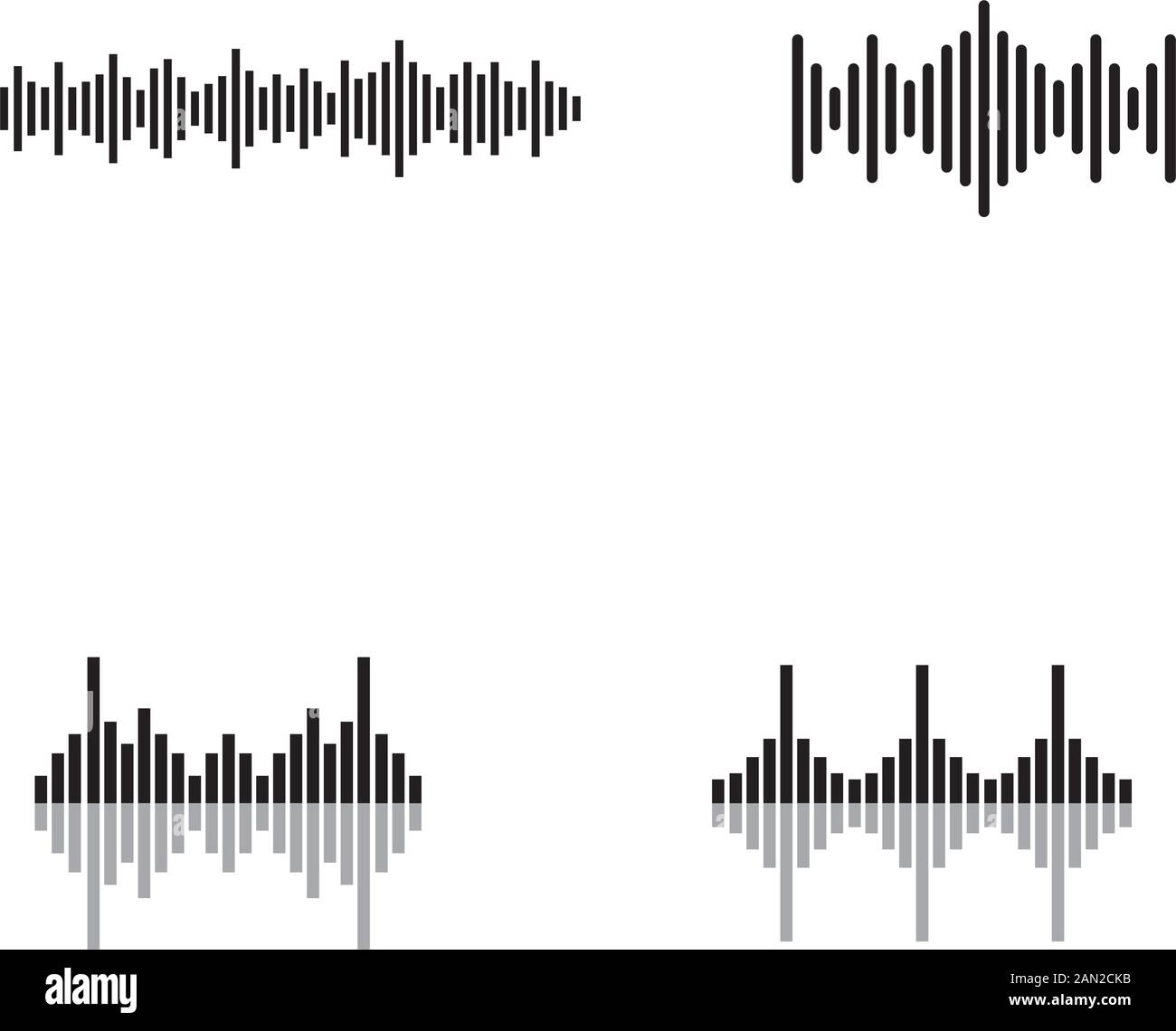 Sound waves vector illustration design template Stock Vector Image ...