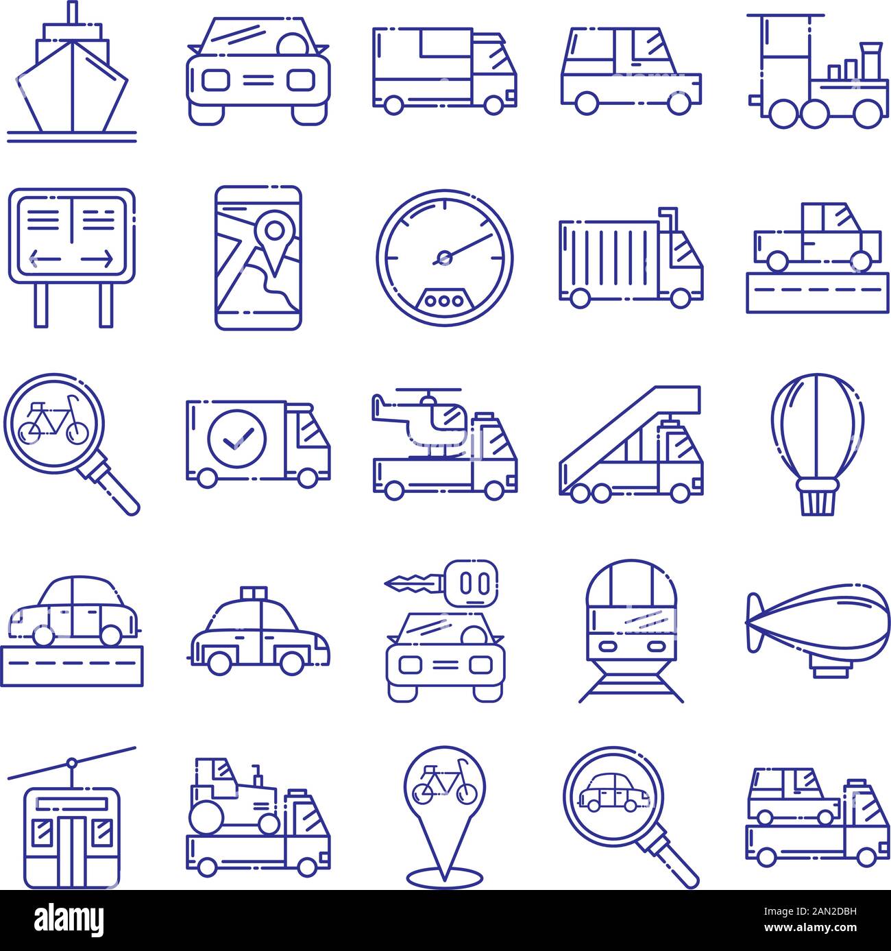 Isolated vehicles icon set vector design Stock Vector Image & Art - Alamy