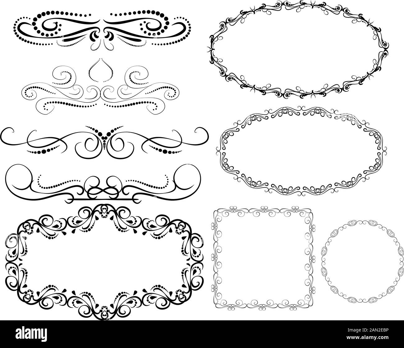 Decorative Borders Black And White Stock Photos Images Alamy