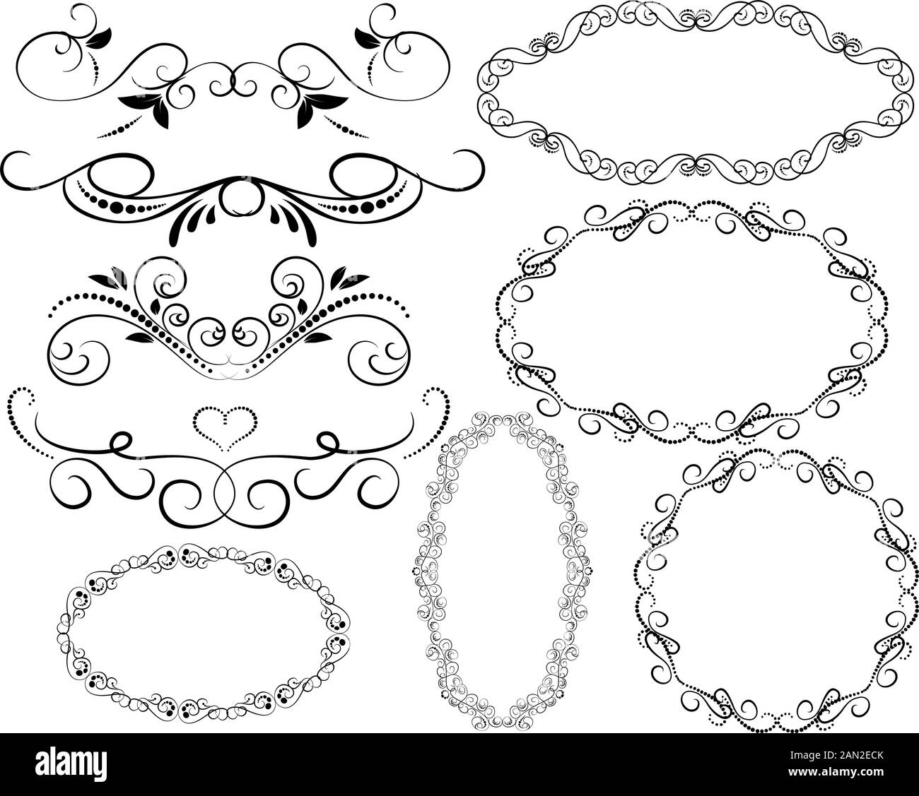 Set of decorative borders, dividers Stock Vector Image & Art - Alamy