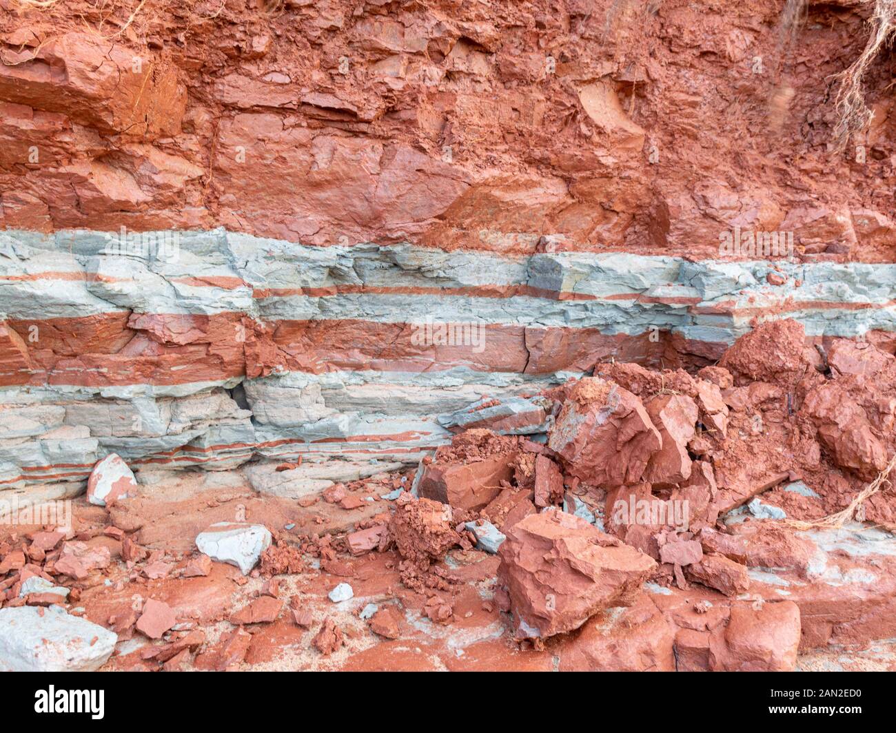 colored abstract picture with red and white clay texture, colors ...