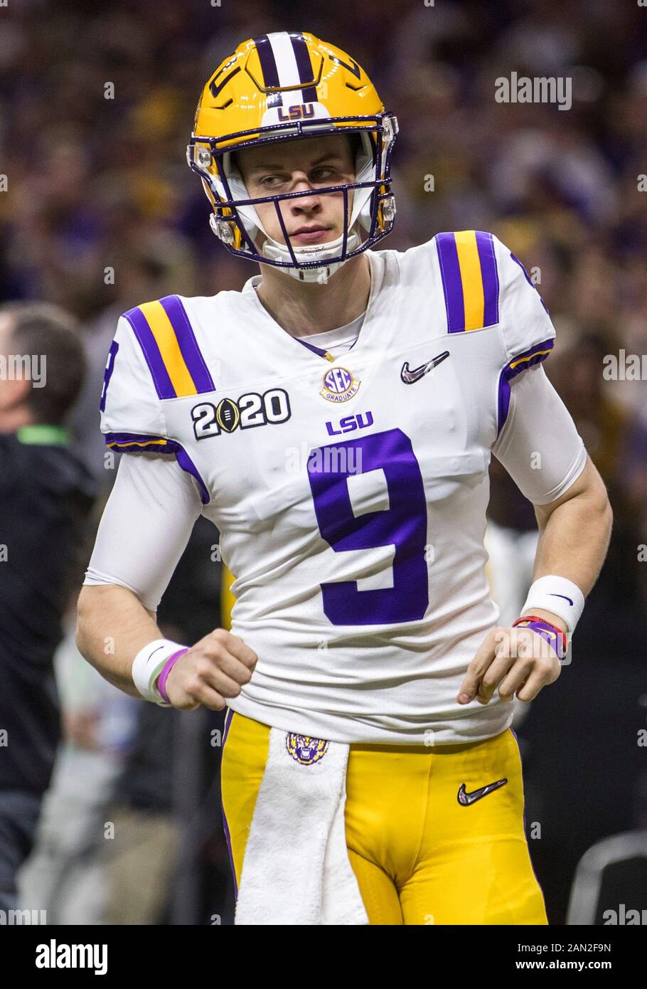New Orleans, Louisiana, USA. 13th Jan, 2020. LSU quarterback Joe Burrow ...