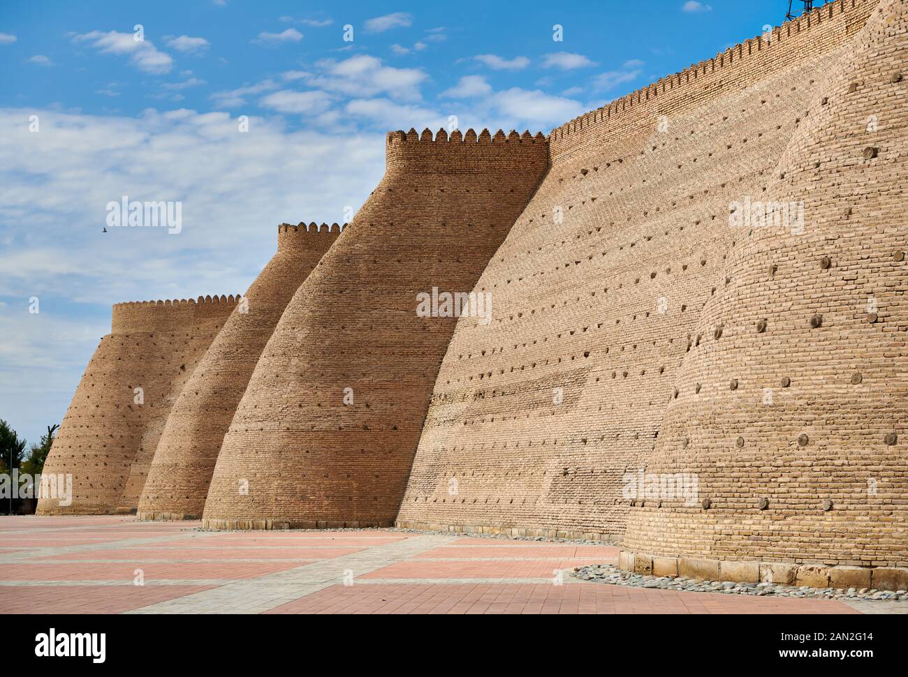rampart of citadel and fortress The Ark, Bukhara, Uzbekistan, Central ...