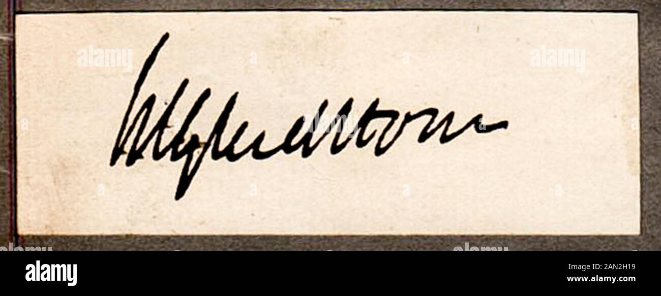 Signature of William Ewart Gladstone (1809-1998) British statesman and ...