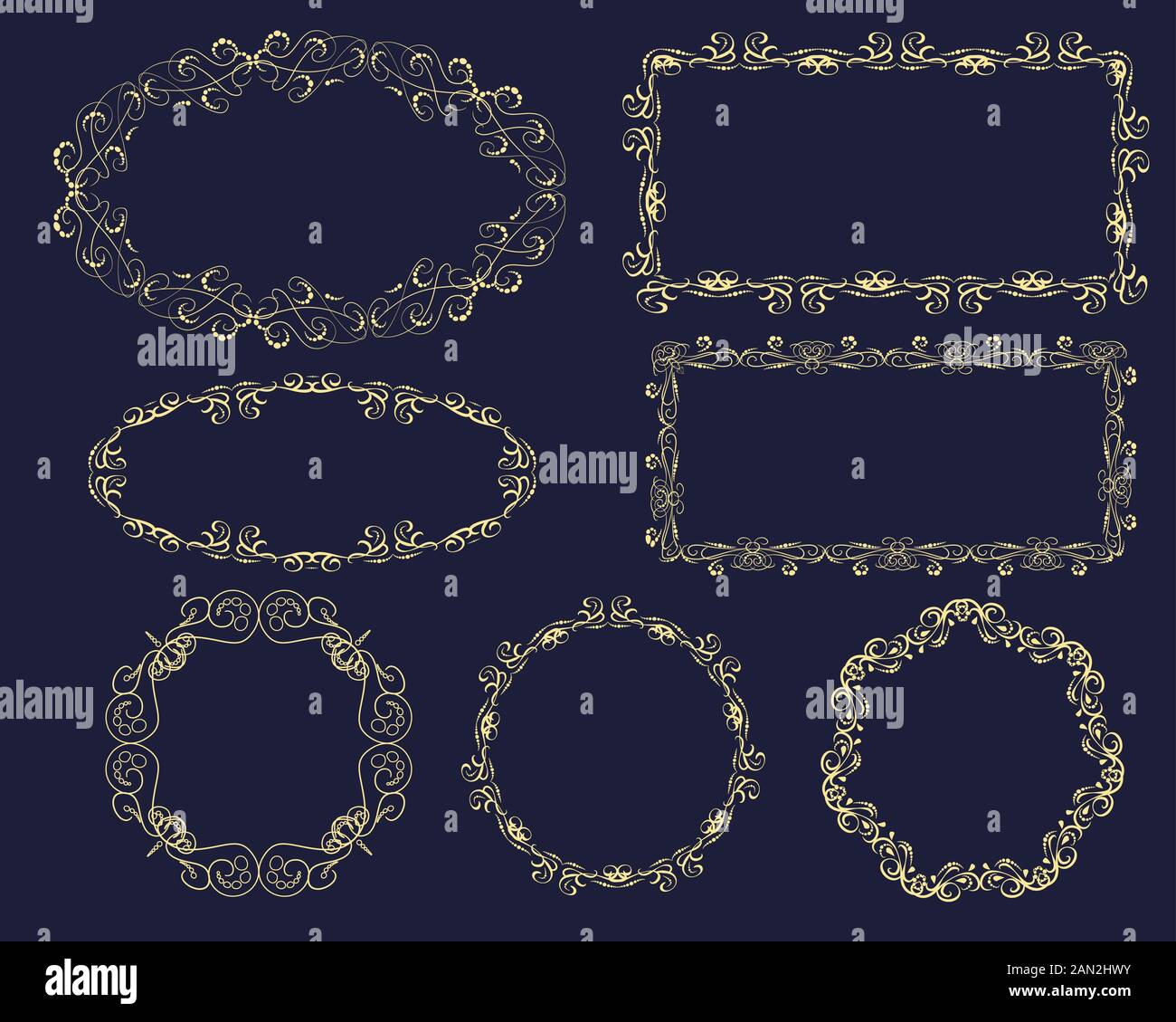 Set od decorative florish frames Stock Vector Image & Art - Alamy