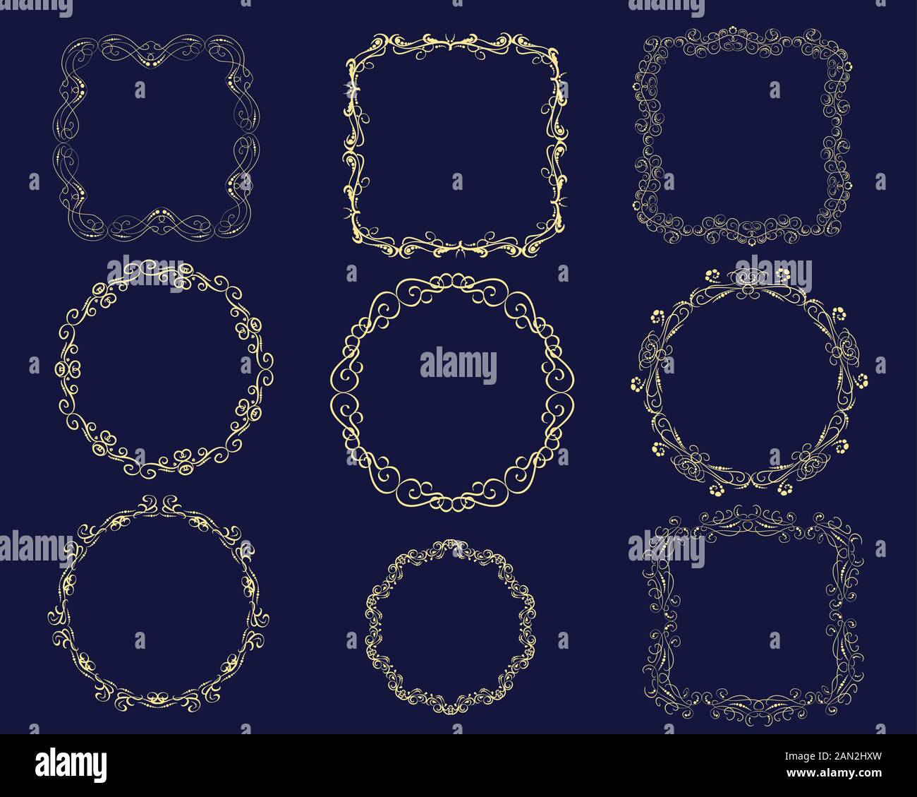 Set od decorative florish frames Stock Vector Image & Art - Alamy