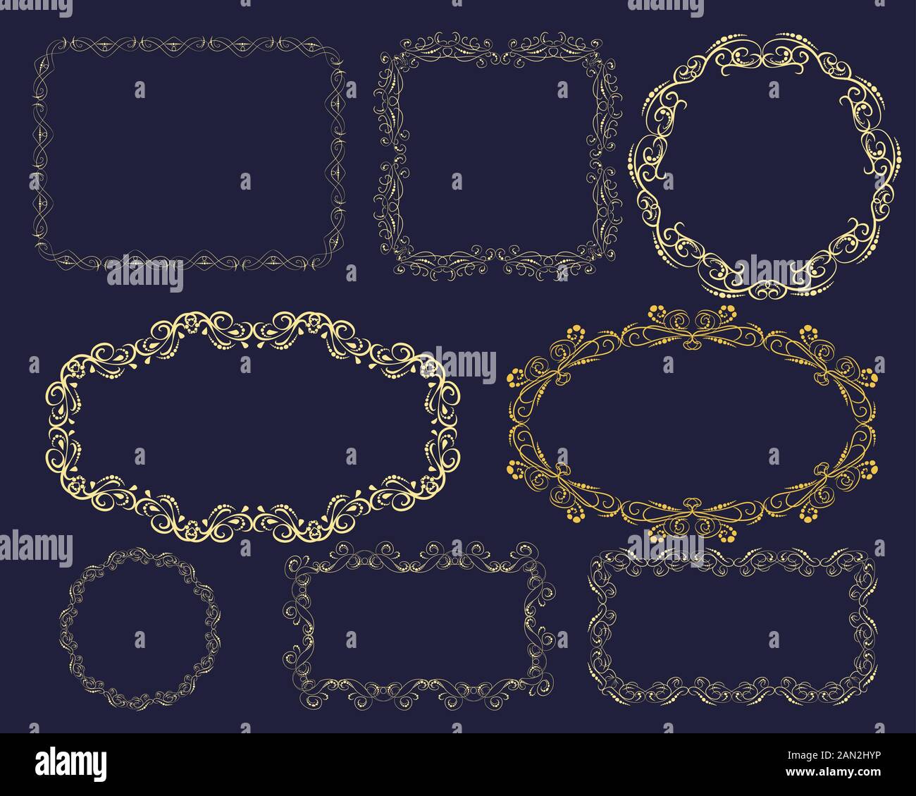 Set od decorative florish frames Stock Vector Image & Art - Alamy
