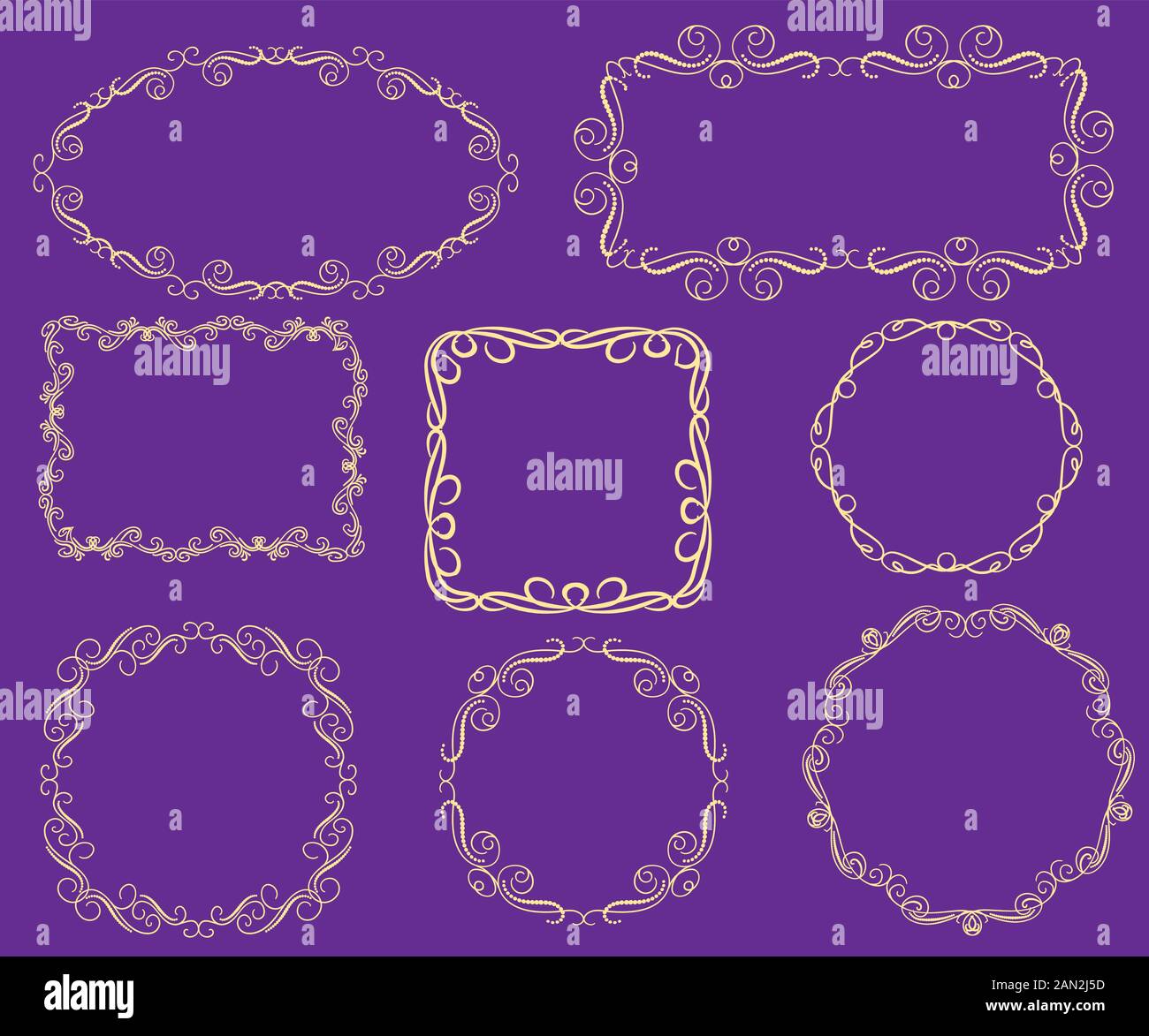 Set od decorative florish frames Stock Vector Image & Art - Alamy