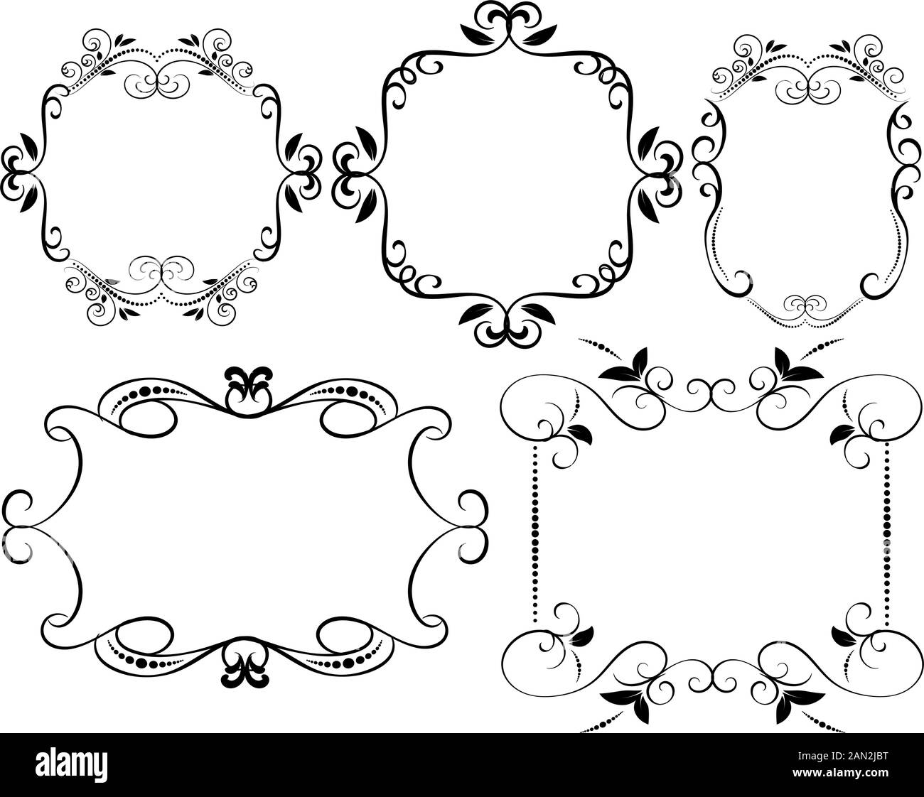 Set od decorative florish frames Stock Vector Image & Art - Alamy