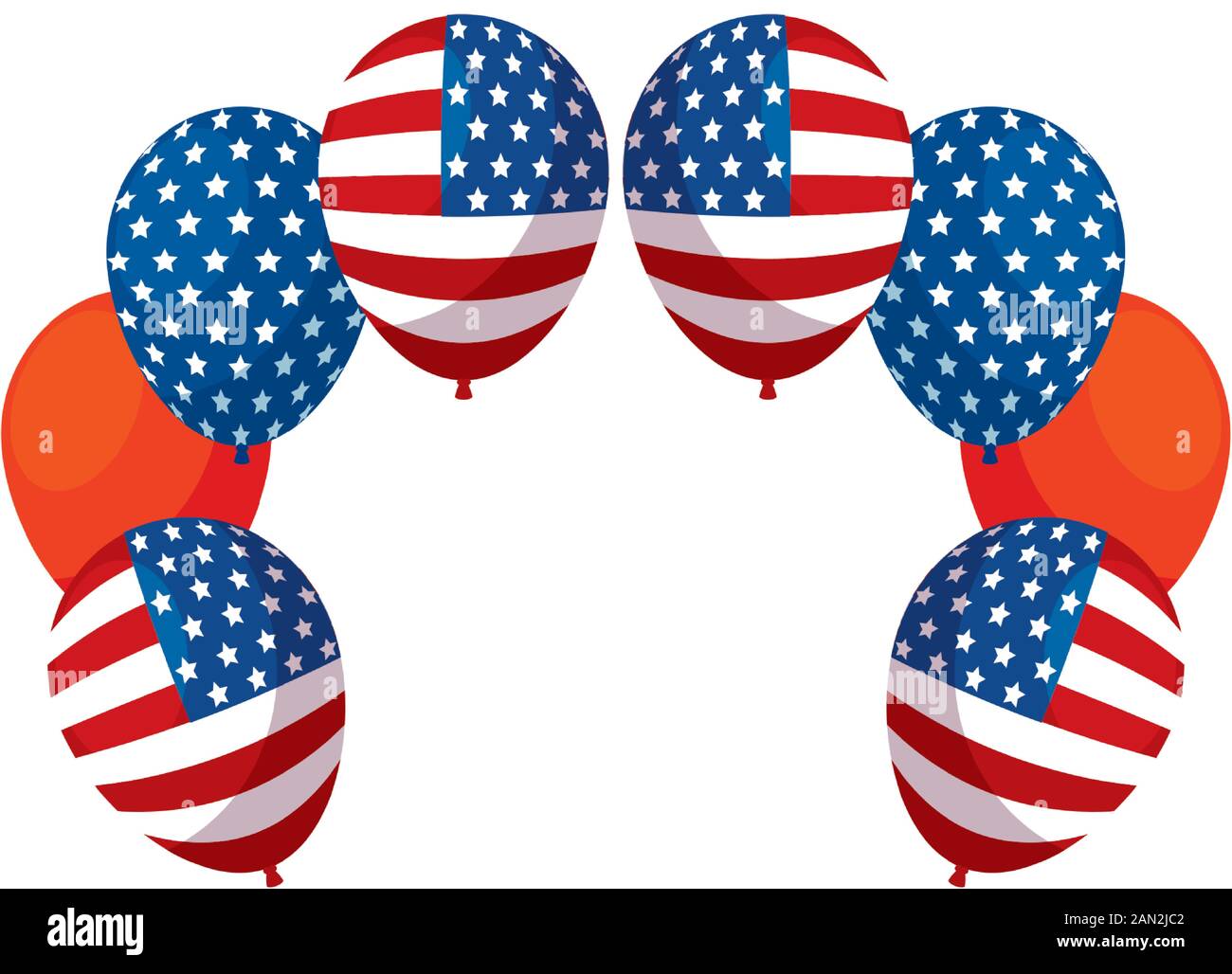 Isolated usa balloons vector design Stock Vector Image & Art - Alamy