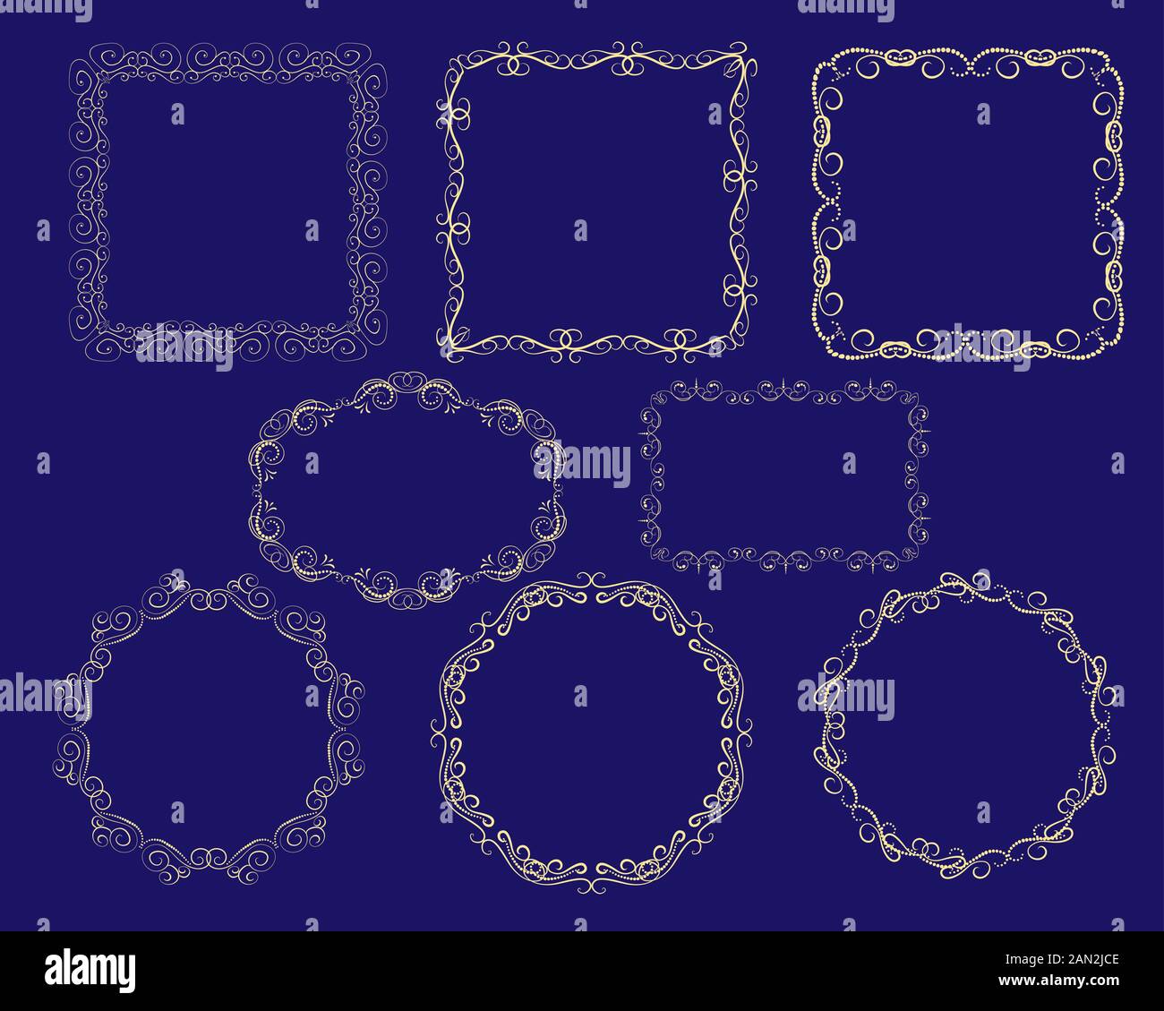 Set od decorative florish frames Stock Vector Image & Art - Alamy