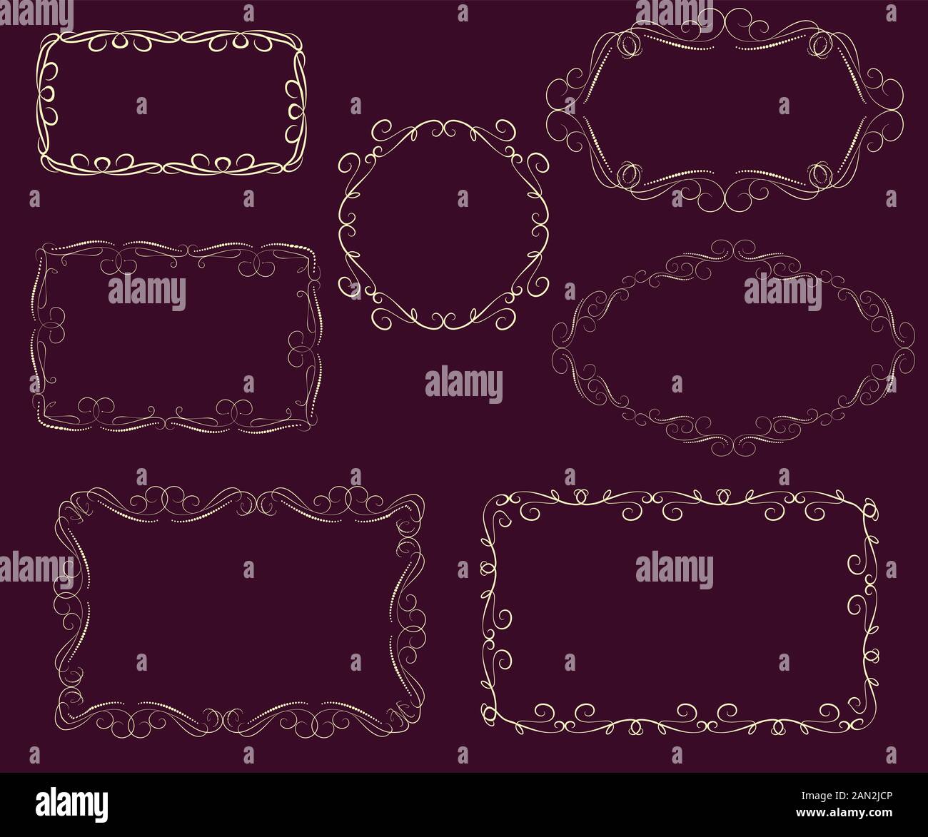 Set od decorative florish frames Stock Vector Image & Art - Alamy