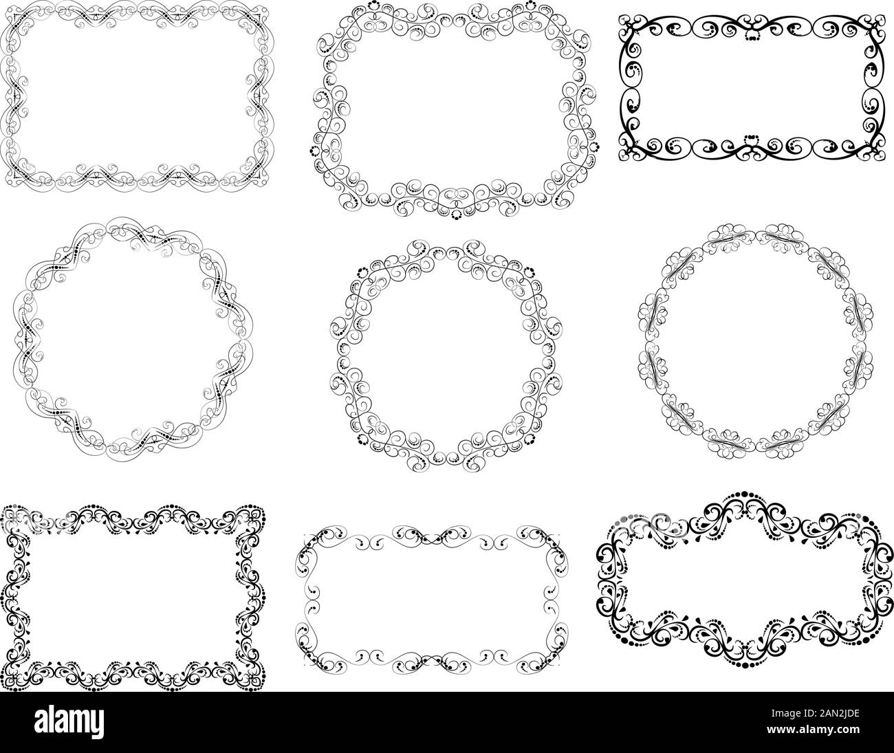 Ornate gold frame Black and White Stock Photos & Images - Alamy