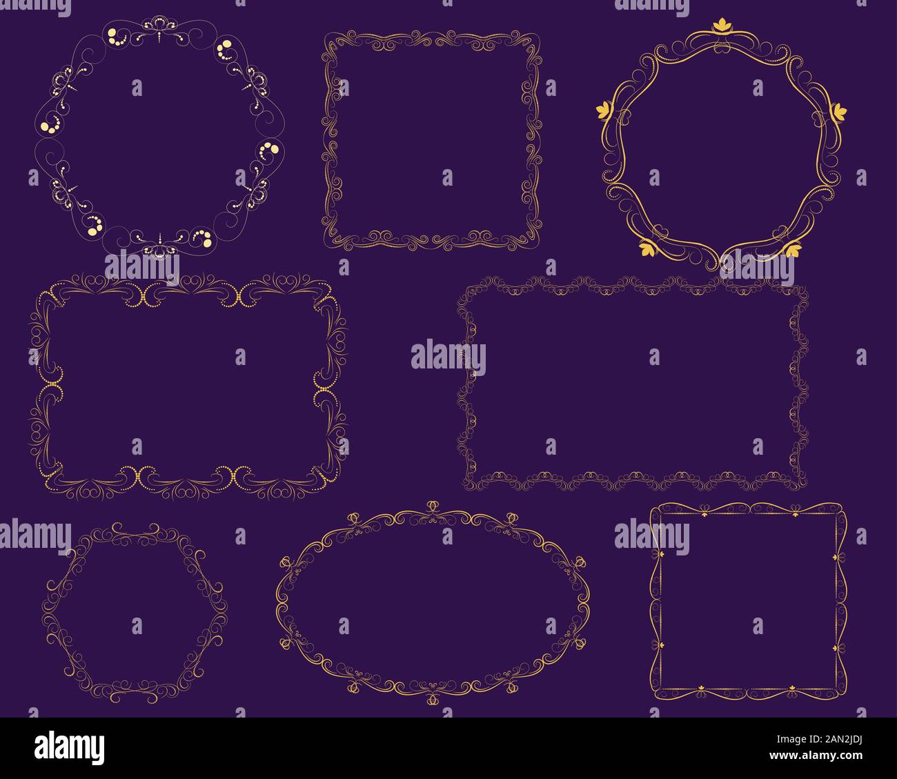 Set od decorative florish frames Stock Vector Image & Art - Alamy