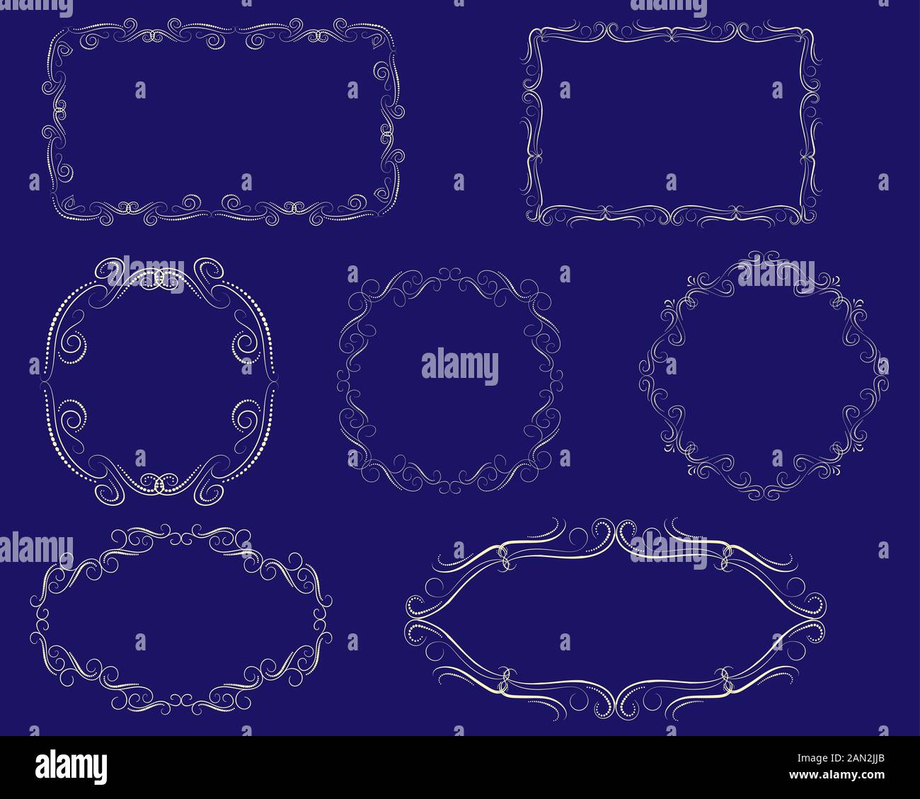 Set od decorative florish frames Stock Vector Image & Art - Alamy