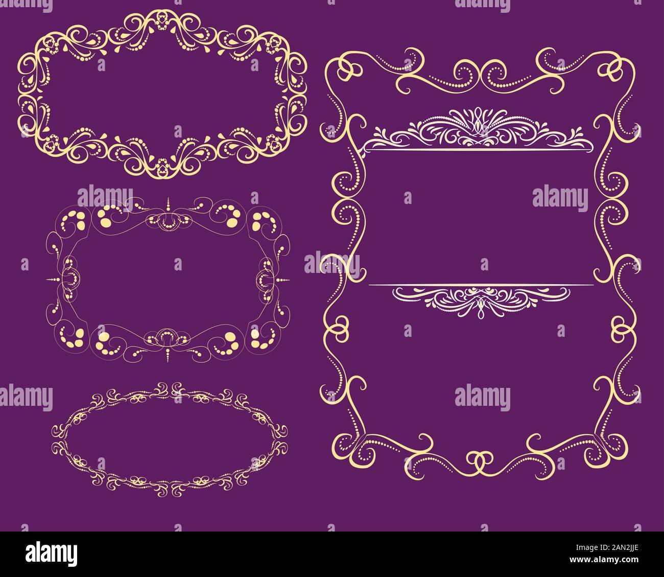 Set od decorative florish frames Stock Vector Image & Art - Alamy