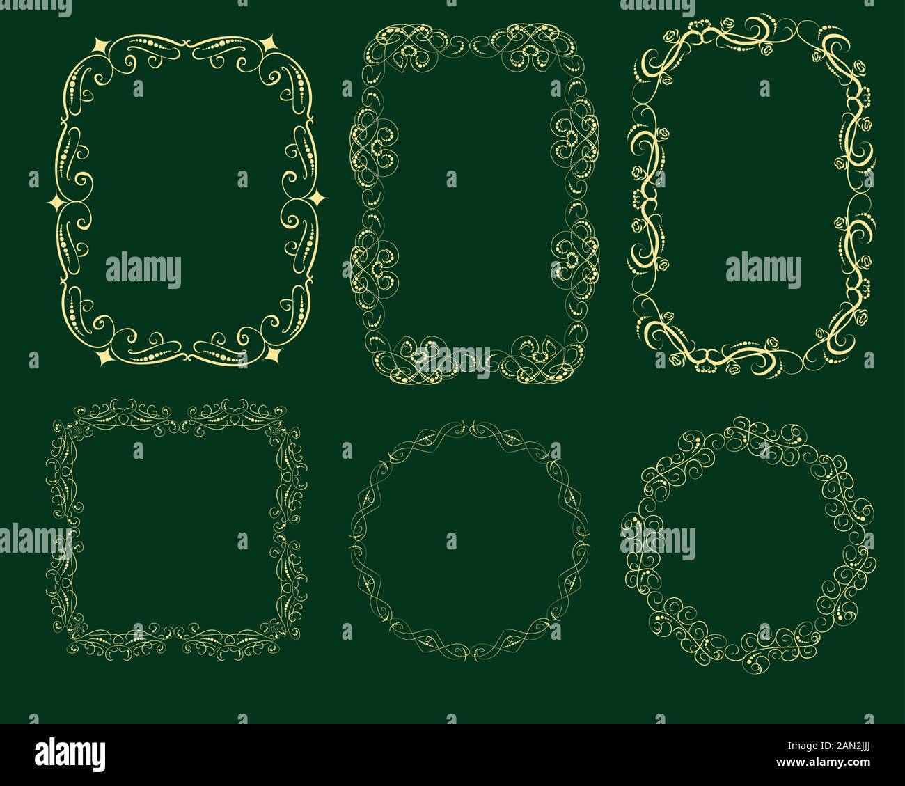 Set od decorative florish frames Stock Vector Image & Art - Alamy