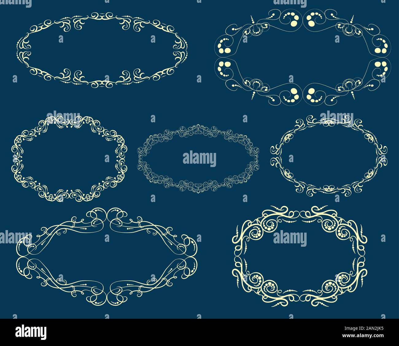 Set od decorative florish frames Stock Vector Image & Art - Alamy