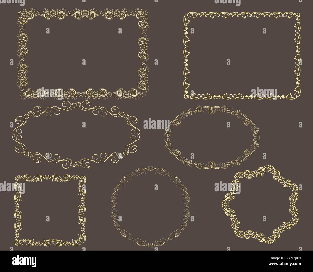 Set od decorative florish frames Stock Vector Image & Art - Alamy