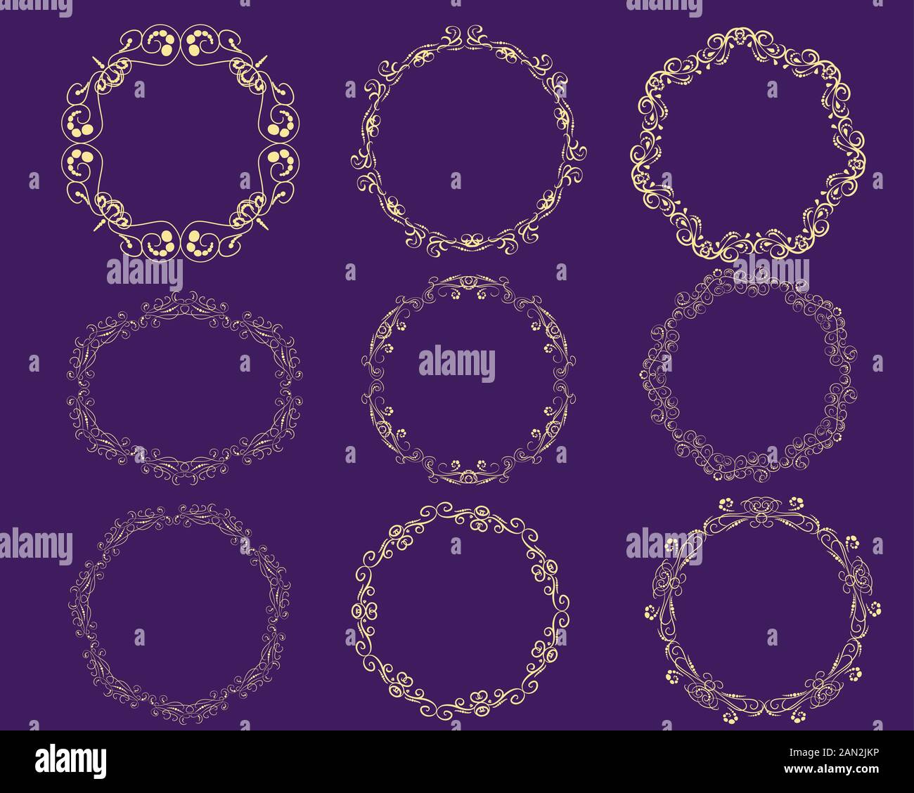 Set od decorative florish frames Stock Vector Image & Art - Alamy