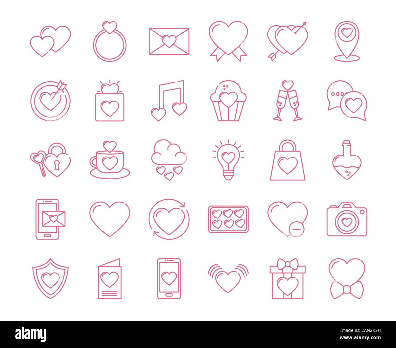 Isolated love icon set vector design Stock Vector Image & Art - Alamy