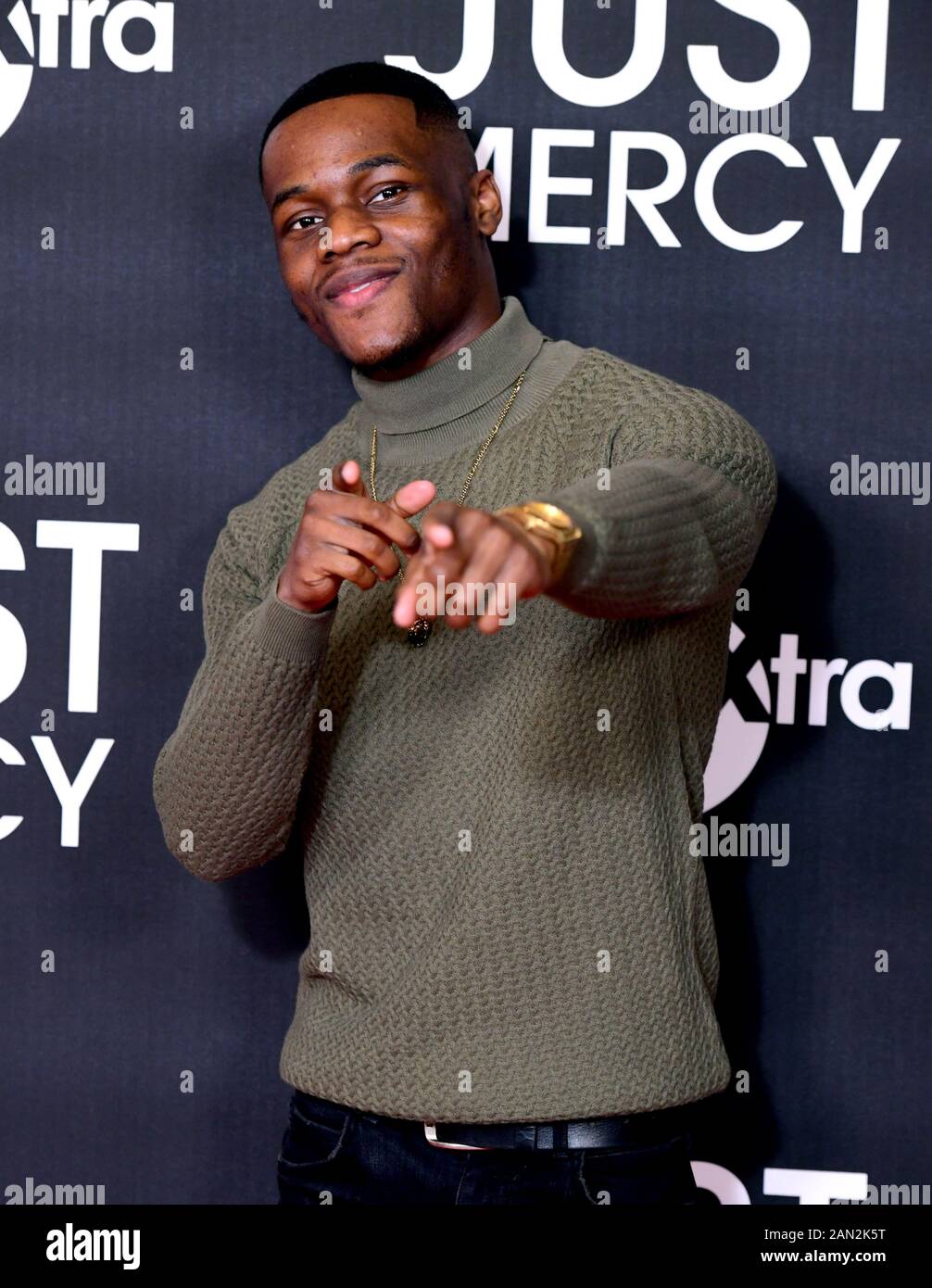 Stephen Odubola attending the UK special screening of Just Mercy held ...