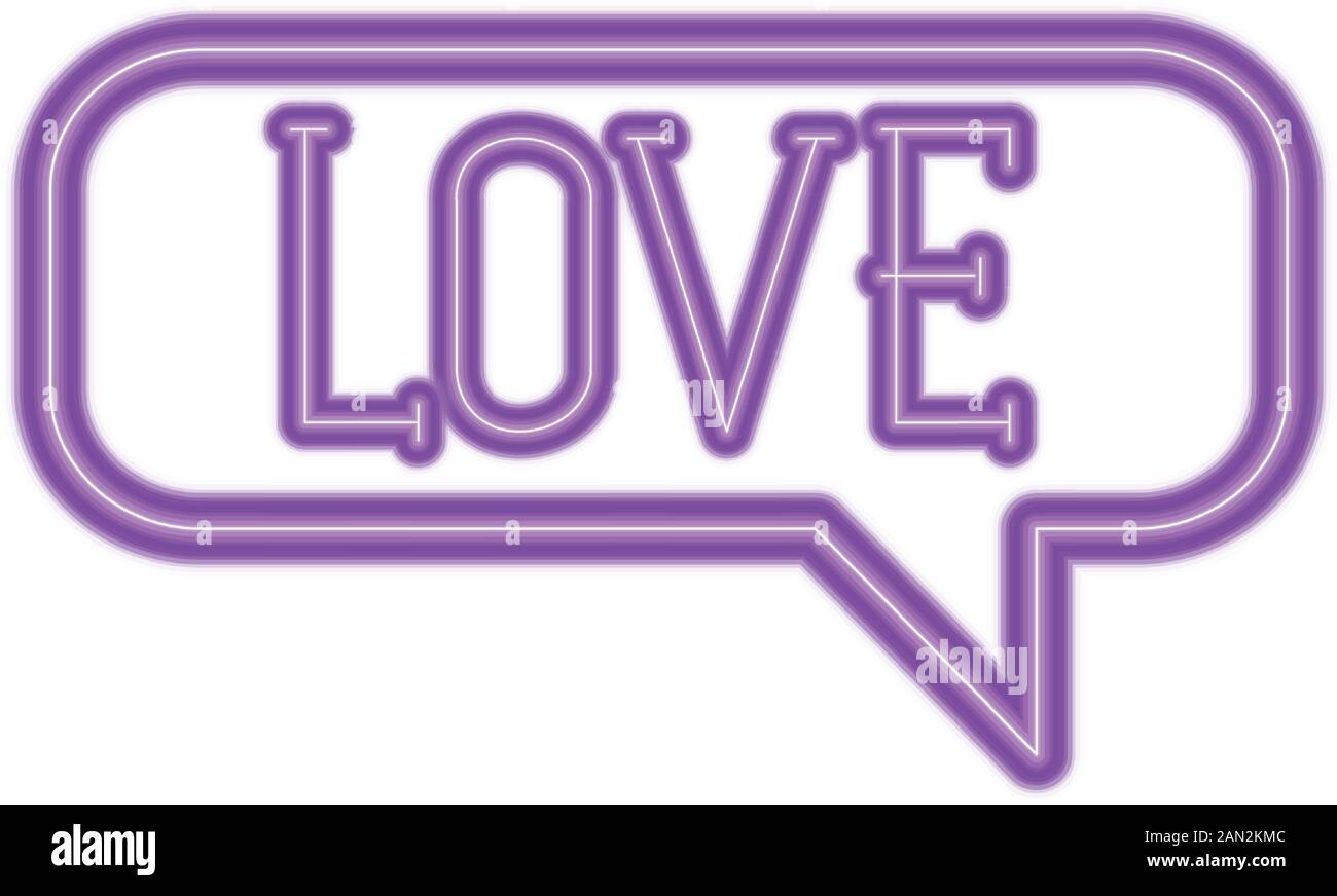 Neon background chat message Cut Out Stock Images & Pictures - Alamy