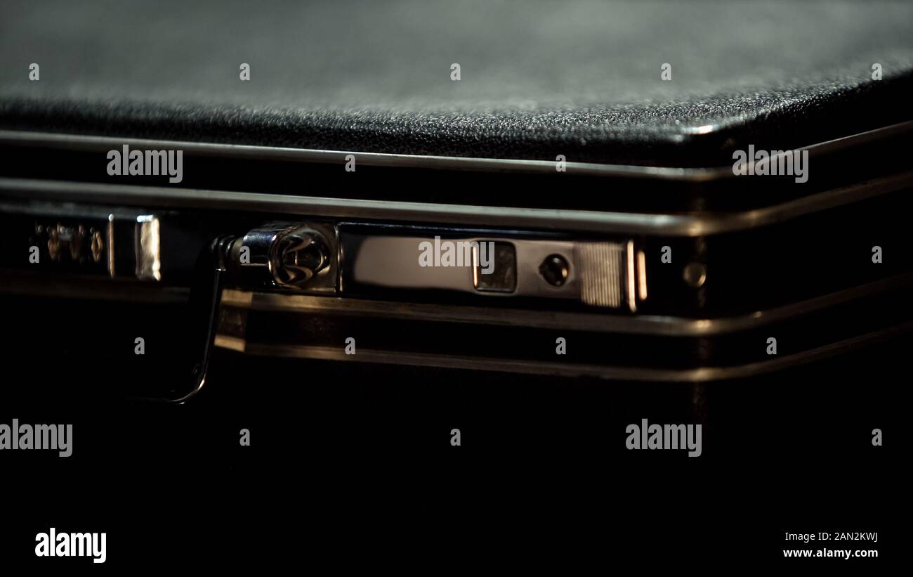 Briefcase close up, top secret documents, classified information ...