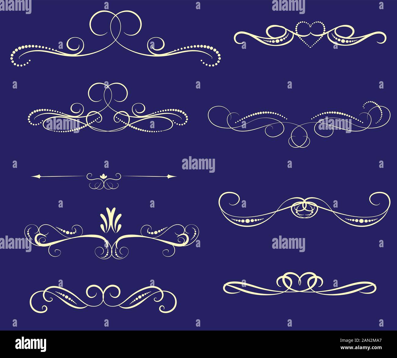 Set of decorative florish dividers, borders Stock Vector Image & Art ...