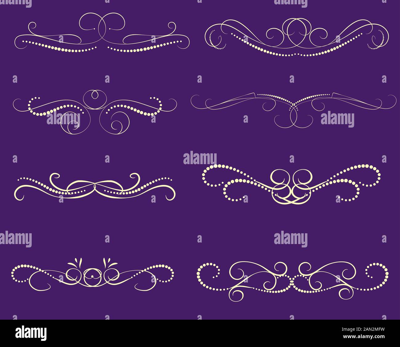 Set of decorative florish dividers, borders Stock Vector Image & Art ...