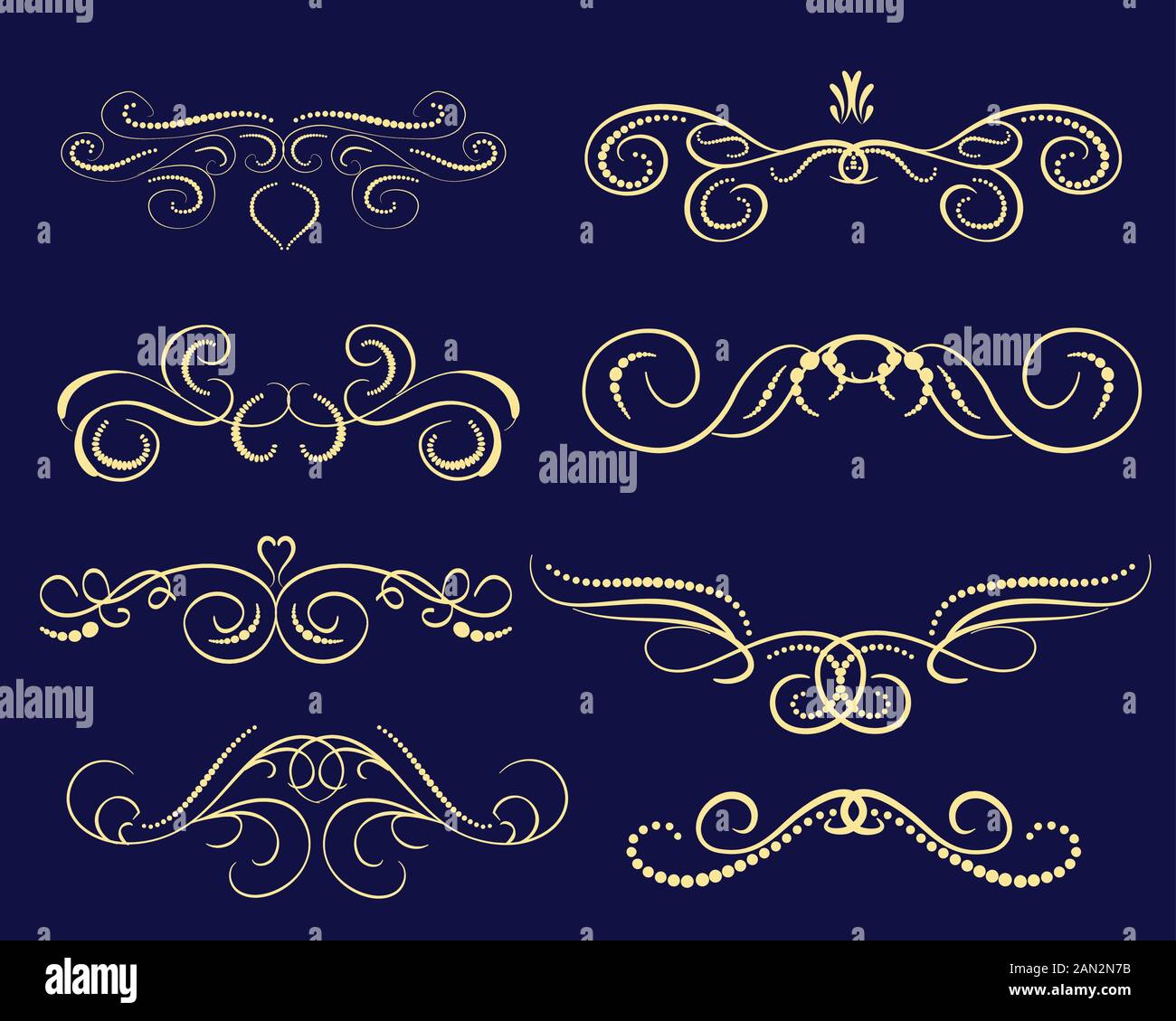 Set of decorative florish dividers, borders Stock Vector Image & Art ...