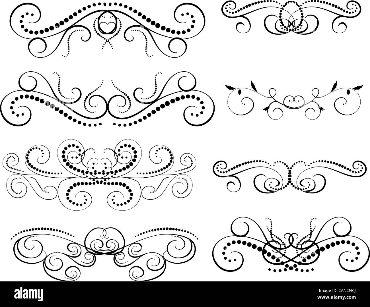 Set of decorative florish dividers, borders Stock Vector Image & Art ...