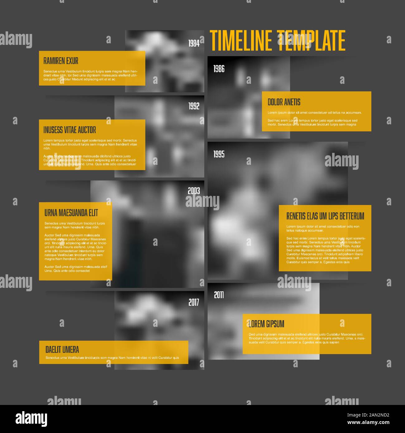 Vector Infographic Company Milestones Timeline Template with big ...
