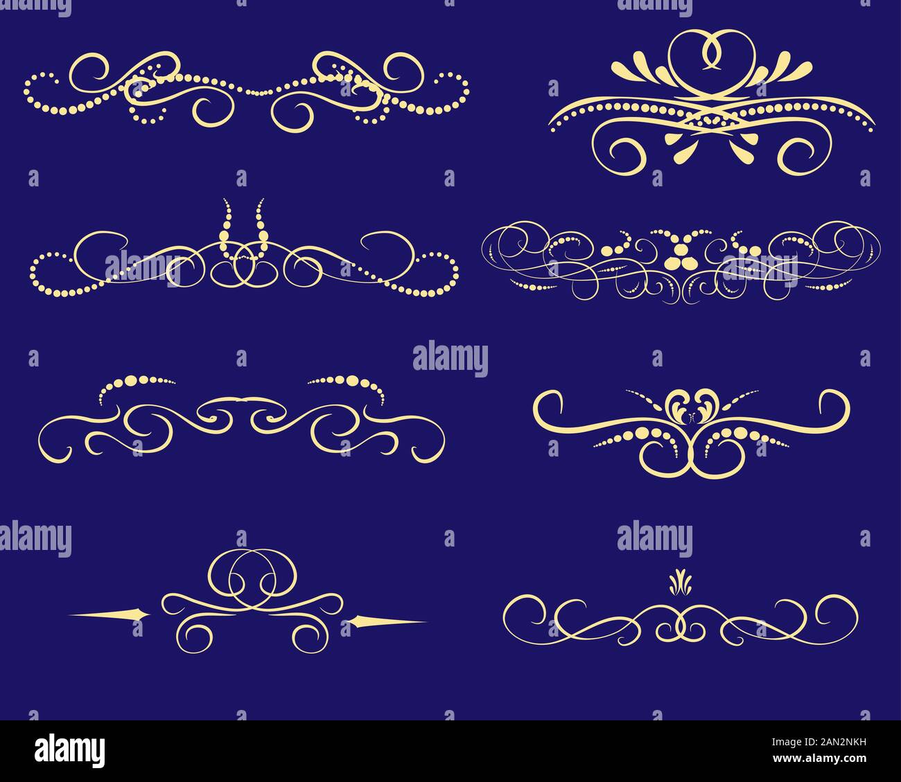 Set of decorative florish dividers, borders Stock Vector Image & Art ...