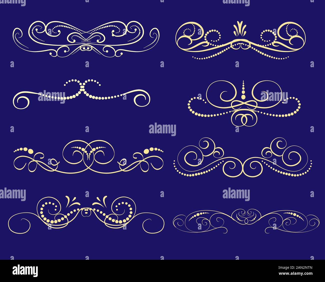 Set of decorative florish dividers, borders Stock Vector Image & Art ...