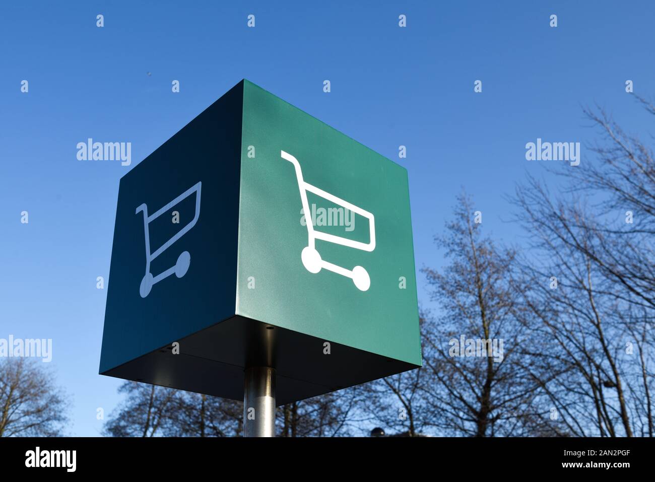 Shopping Cart Trolley Waitrose Supermarket, UK Stock Photo - Alamy