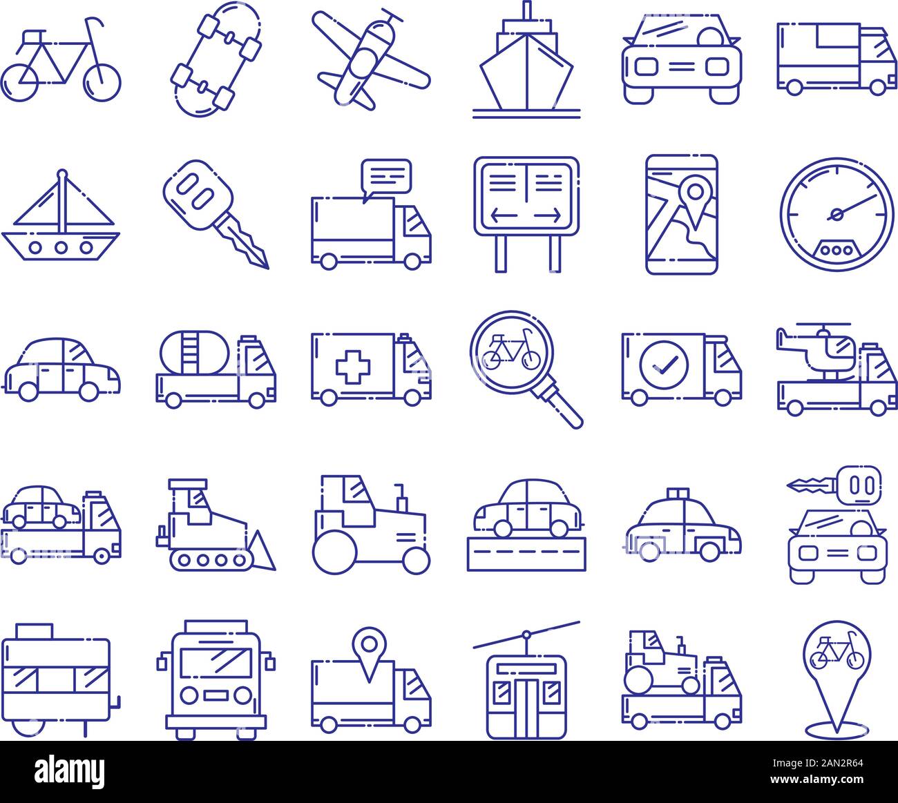 Isolated vehicles icon set vector design Stock Vector Image & Art - Alamy