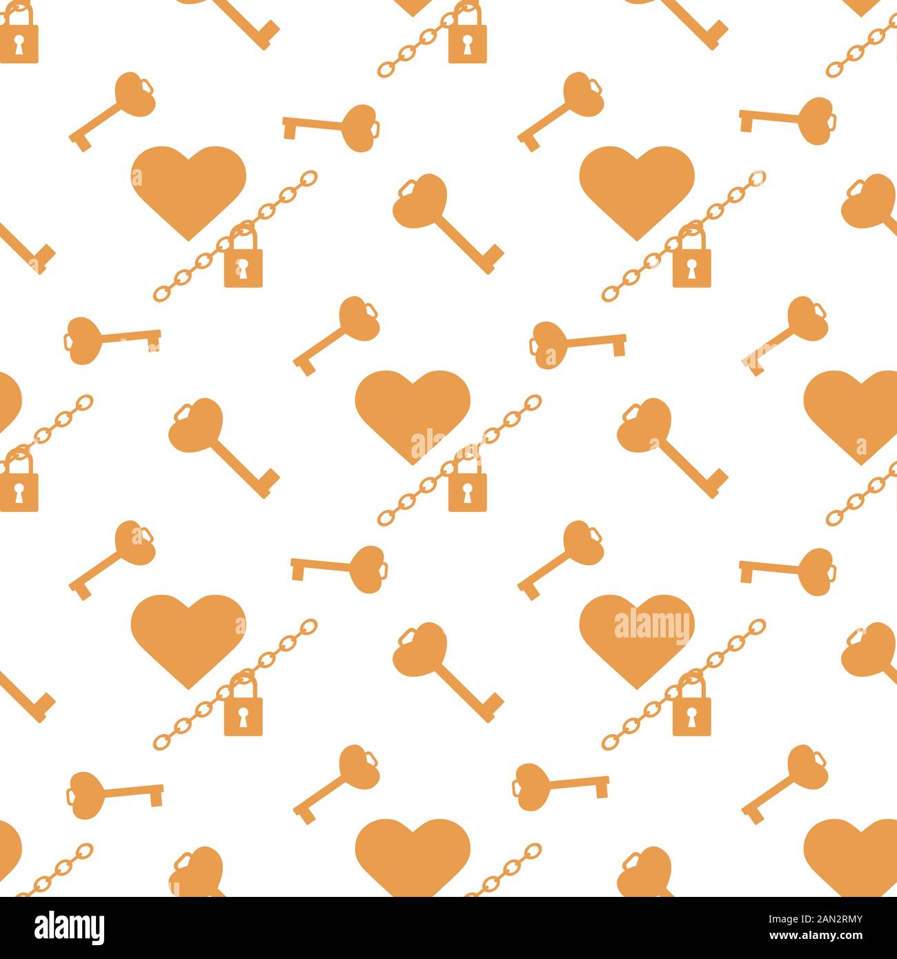 Vector seamless pattern Happy Valentine's Day Heart with chain on the ...