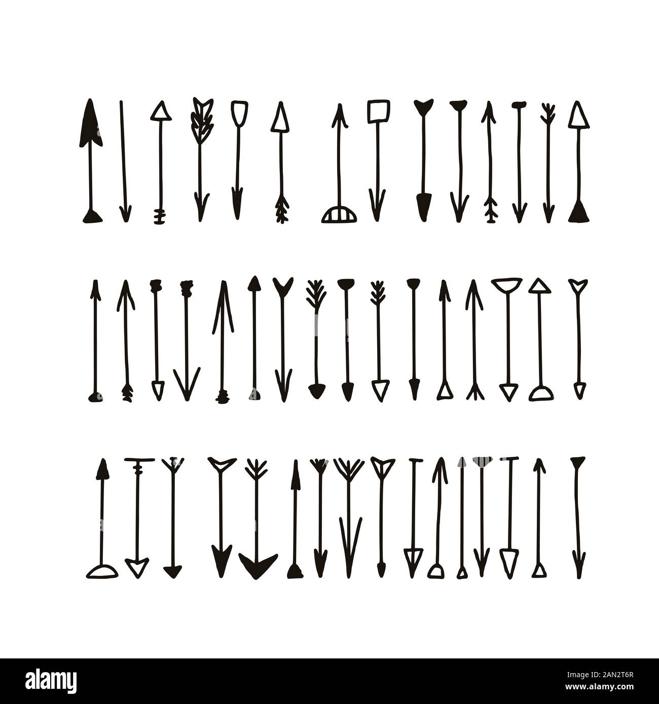 Arrows set isolated on white background. Collection of direction points ...