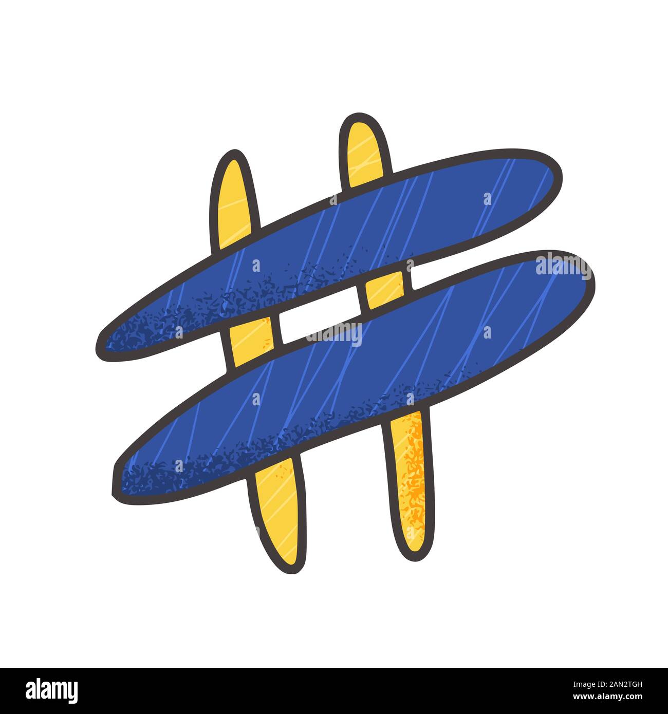 Hashtag or number sign isolated on white background. Social media ...