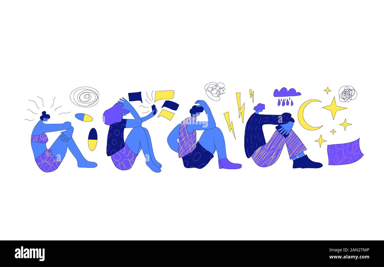 Emotional health problems. Mental disoder. Psychological issues. Young ...