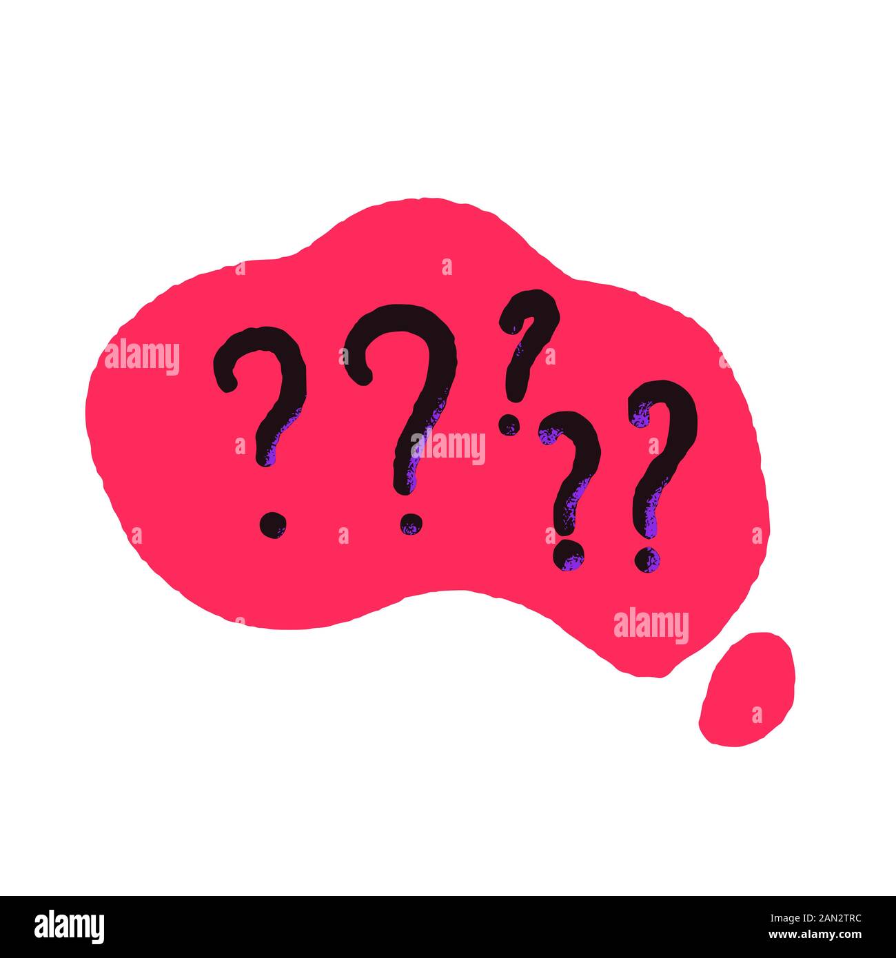 Question mark. Hand drawn ask sign isolated on white background. Vector ...