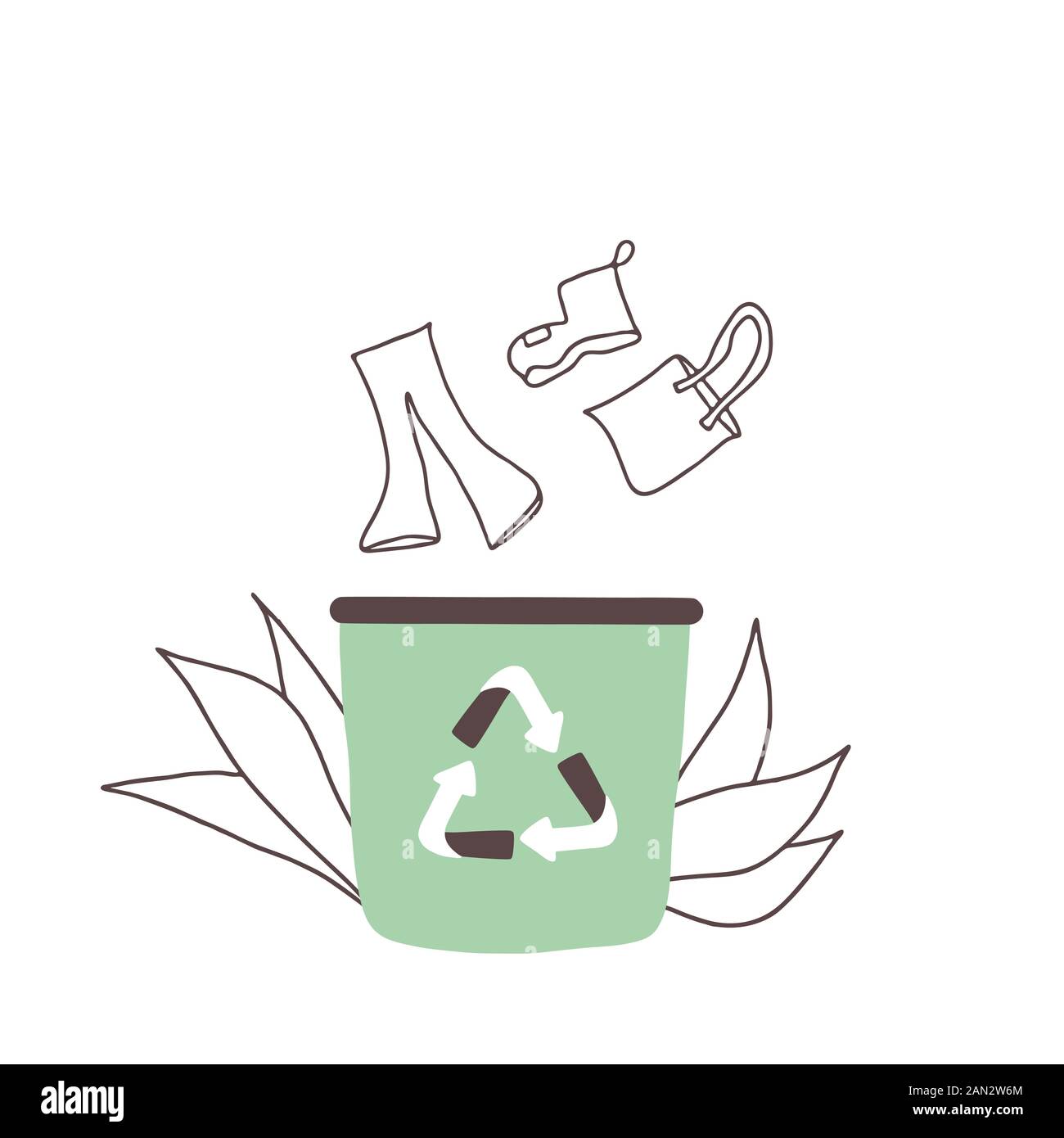 Recycle symbol. Recycling of clothes sign isolated on white background ...