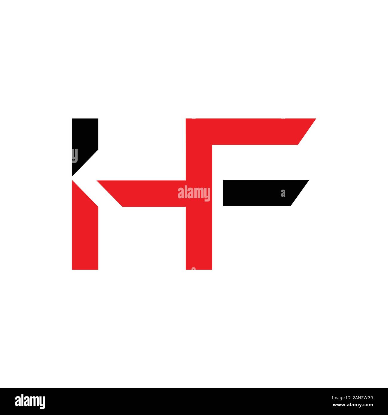 letter HE Logo Design Linked Vector Template With Red And Black ...