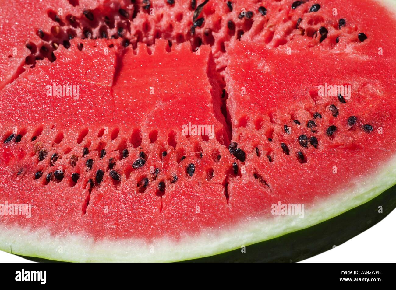 Red flesh inside sliced ripe watermelon closeup Stock Photo - Alamy